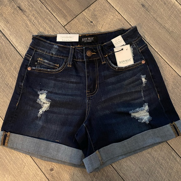 Judy Blue | Shorts | Nwt Boyfriend Cuffed Shorts | Poshmark